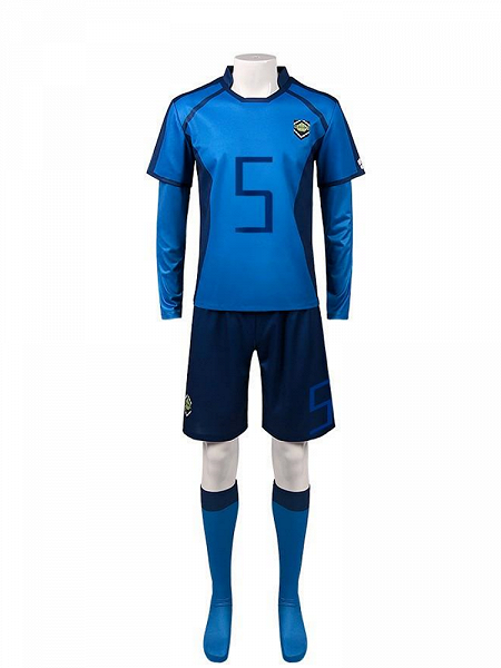 Blue Lock Dark Blue Jersey Uniform Cosplay Costume