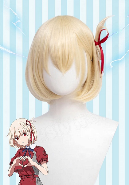 Lycoris Recoil Nishikigi Chisato Light Cream Yellow Cosplay Wig
