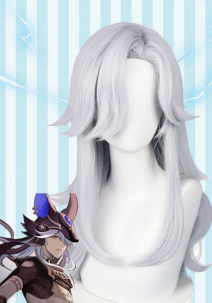 Genshin Impact Cyno Silver White Cosplay Wig